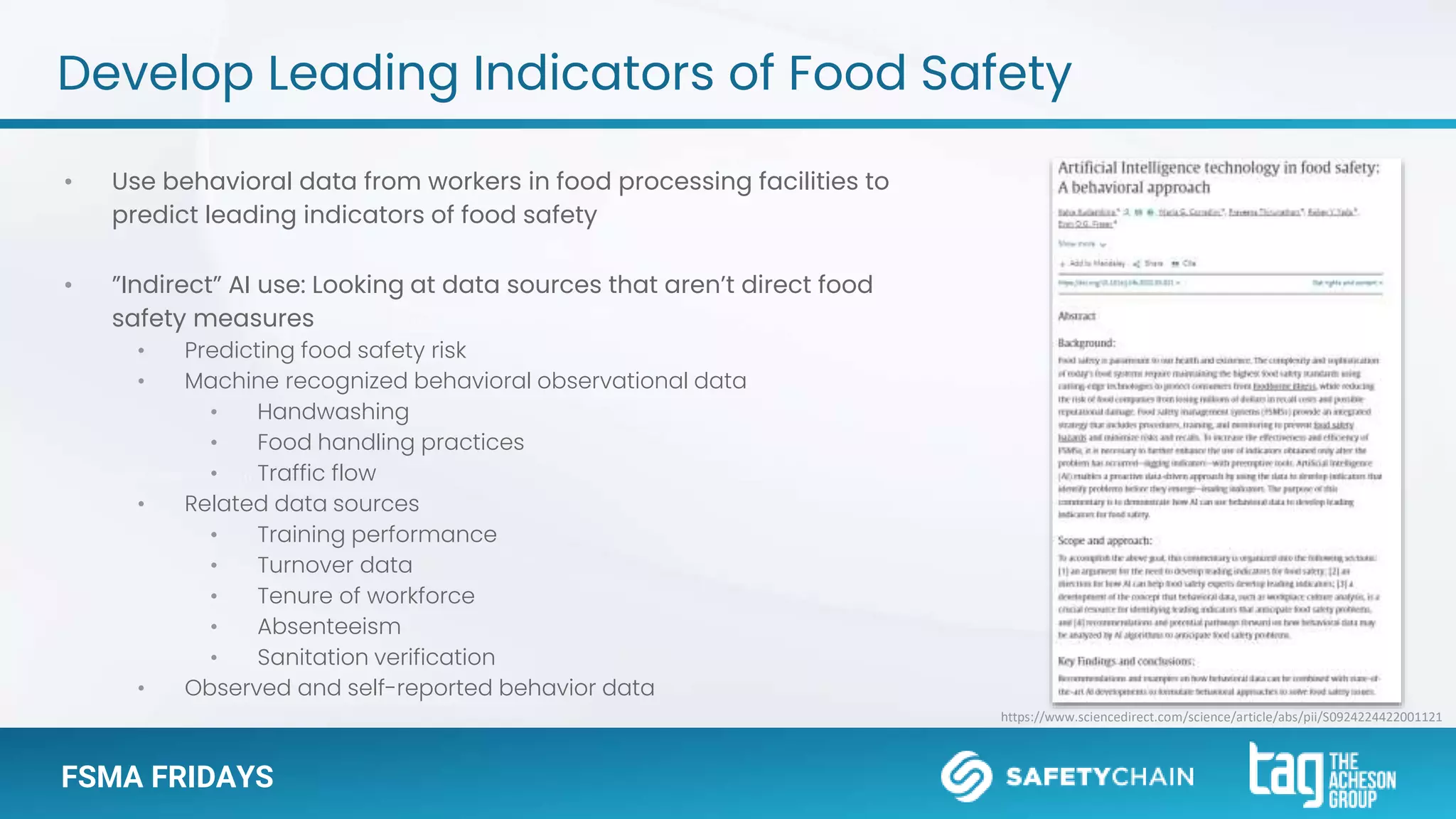 The Use of Artificial Intelligence (AI) in Food Safety, and What to ...