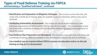FSMA Friday August 2020: IA Rule, Food Defense Plans & Quick Checks | PPT