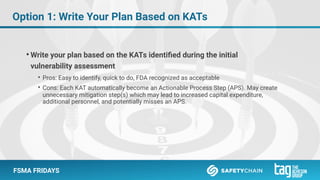 FSMA Friday August 2020: IA Rule, Food Defense Plans & Quick Checks | PPT