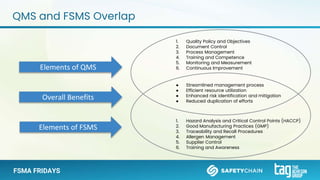 From QMS to FSMS: Intersecting Compliance, Audit-Readiness, and ...