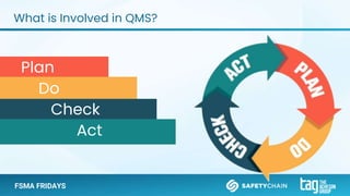 From QMS to FSMS: Intersecting Compliance, Audit-Readiness, and ...