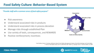 Building an Auditable, Measurable Food Safety Culture | FSMA Fridays | PPT