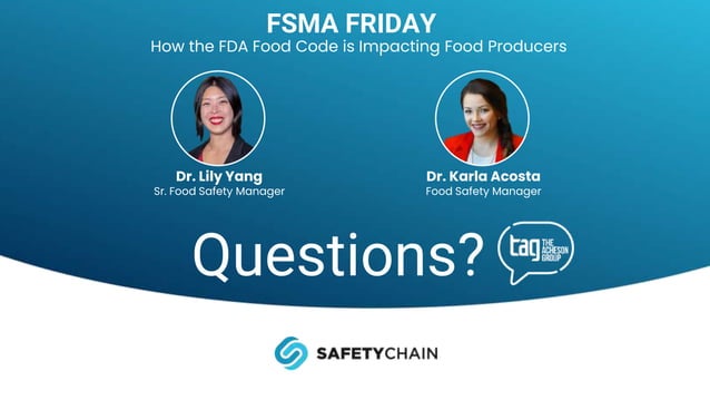 FSMA Friday February 2023 - How the 2022 FDA Food Code Impacts Food ...