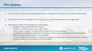 Proactive FSMA Compliance: What 2022 Taught Us to Better Plan Ahead | PPT