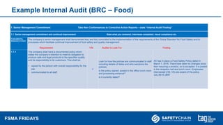 FSMA Friday Bonus - Completing Effective GFSI Internal Audits | PPTX ...