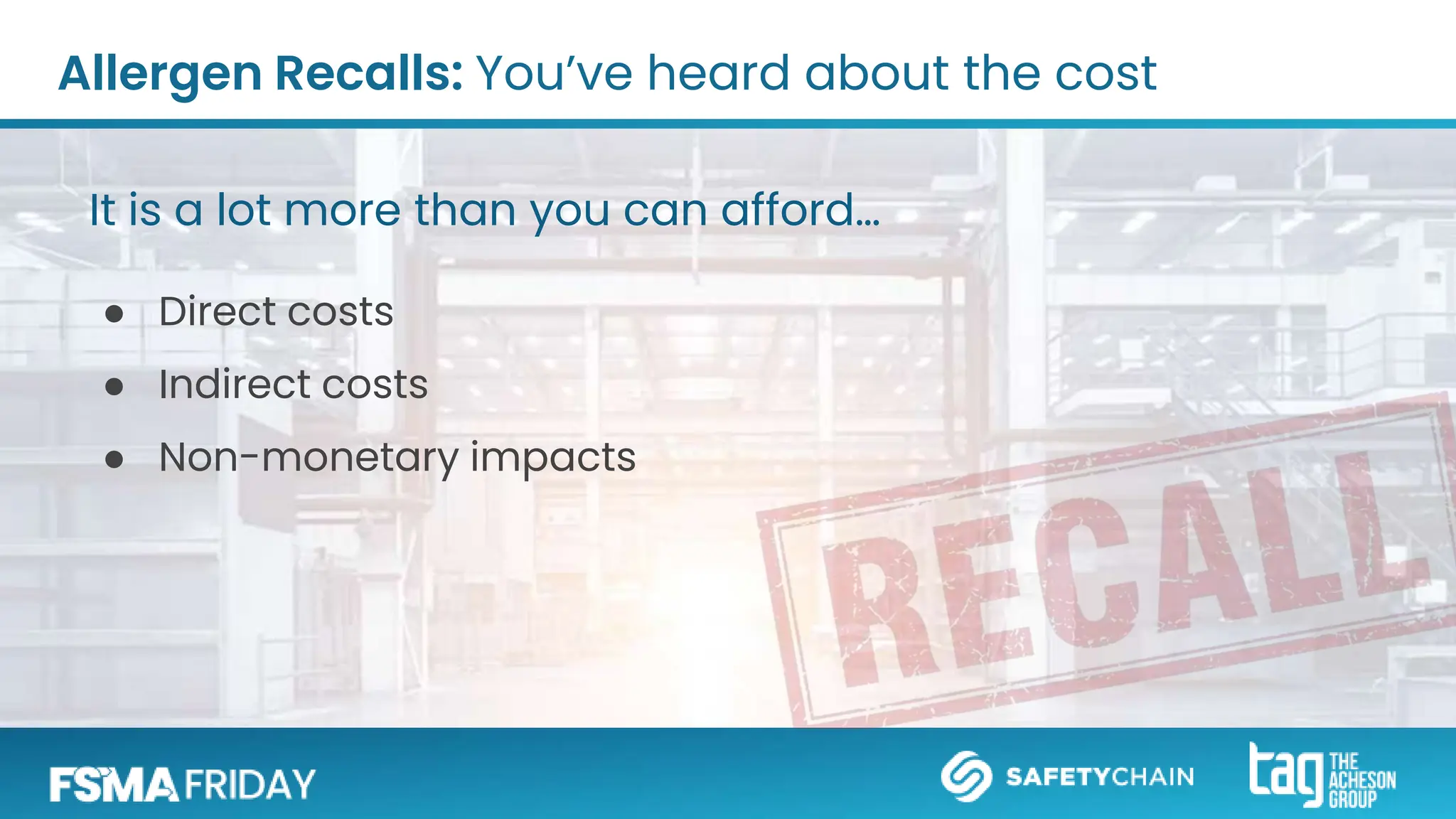 The Pillars of Allergen Recall Prevention | PPT