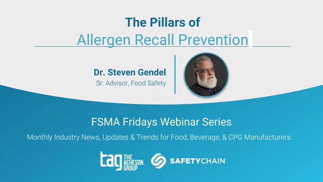 The Pillars of Allergen Recall Prevention | PPT