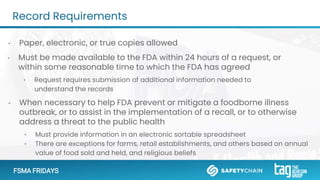 The Finalized FDA Food Traceability Rule: What It Means for Your ...