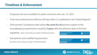 FSMA Fridays: New FSMA Proposed Rule for Food Traceability | PDF