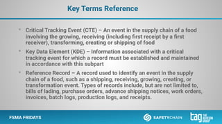 FSMA Fridays: New FSMA Proposed Rule for Food Traceability | PDF
