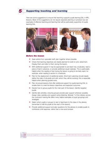 EAL Training resources for MFL teachers | PDF | Professional School ...