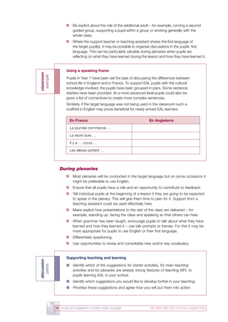 EAL Training resources for MFL teachers | PDF | Professional School ...