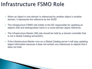 Fsmo roles | PPTX | Operating Systems | Computer Software and Applications
