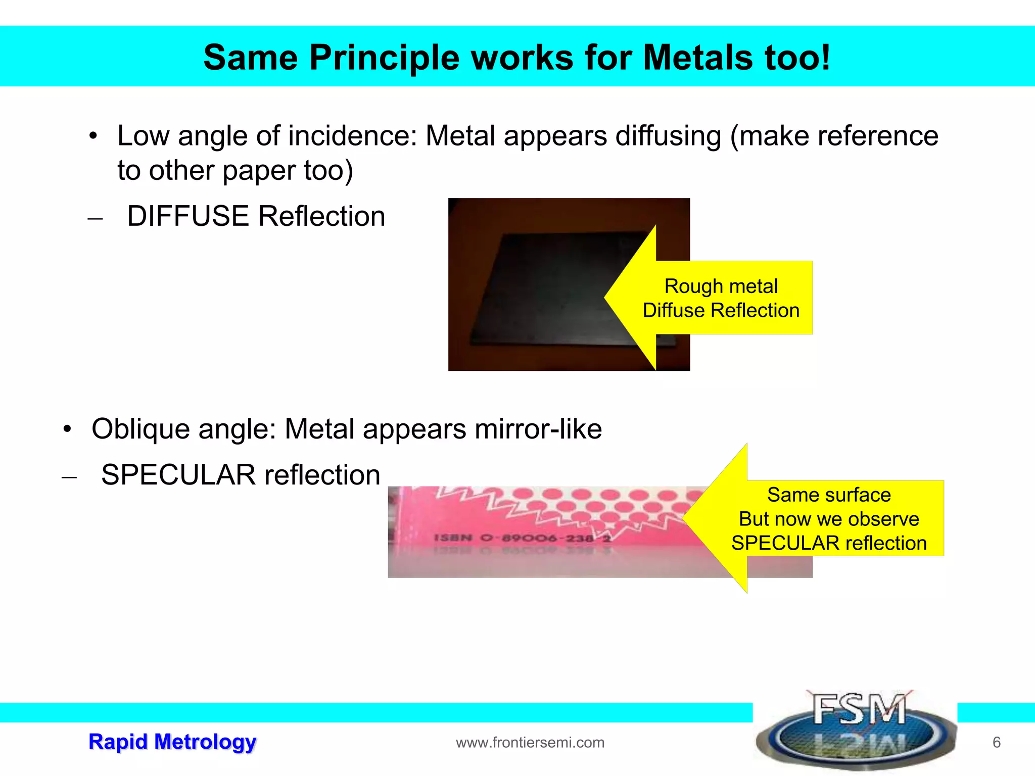 FSM roughness metrology for diffusers and very rough surfaces phot west ...