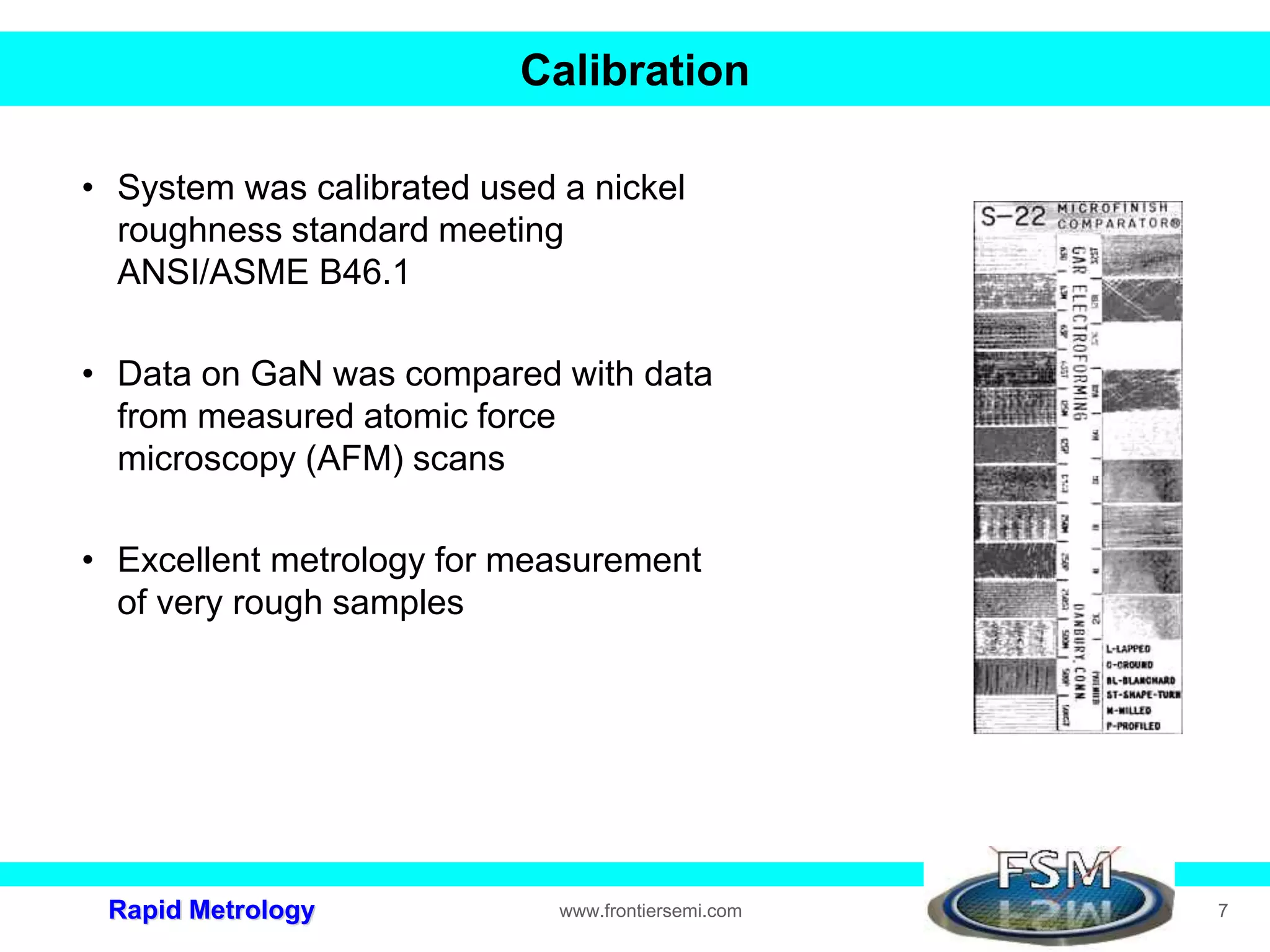 FSM roughness metrology for diffusers and very rough surfaces phot west ...