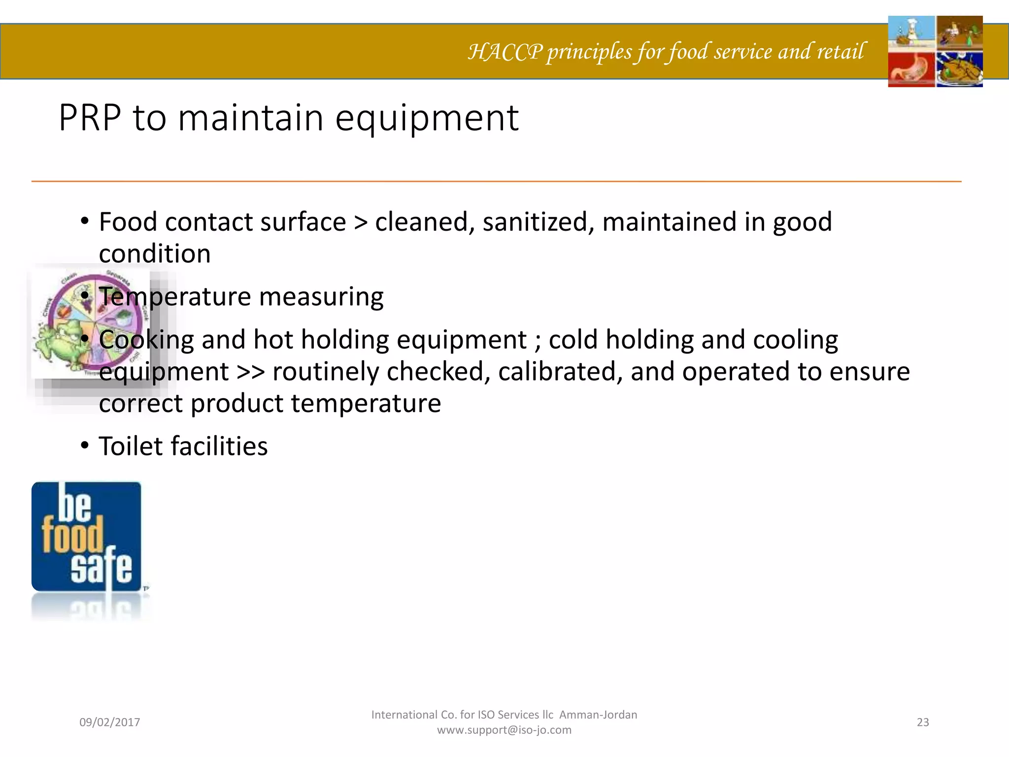 HACCP Principles for Operators in Food Services and Retail ...
