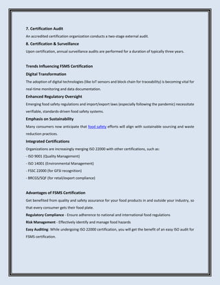 FSMS Certification Made Easy- 2025 Complete Guide | PDF