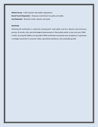 FSMS Certification Made Easy- 2025 Complete Guide | PDF