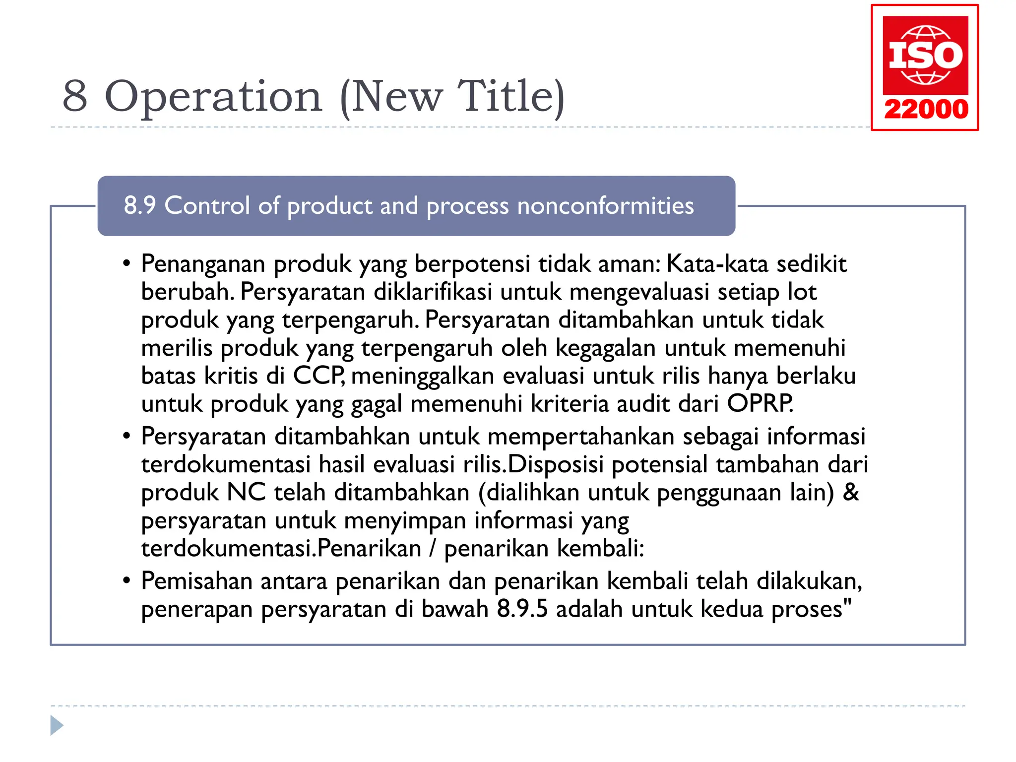 FSMS ISO 22000 2005 Vs 2018 kelebihan dan kekuranganya di industri ...