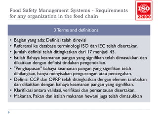 FSMS ISO 22000 2005 Vs 2018 kelebihan dan kekuranganya di industri ...
