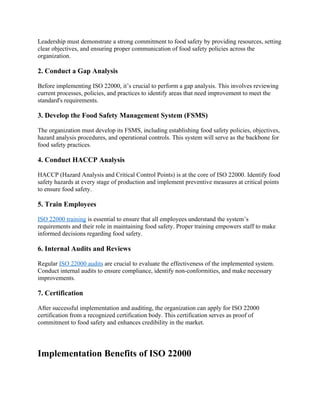 FSMS ISO 22000 Standard: Enhancing Food Safety and Quality | DOCX