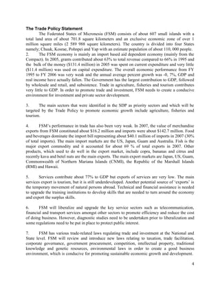 FSM Trade Policy | PDF
