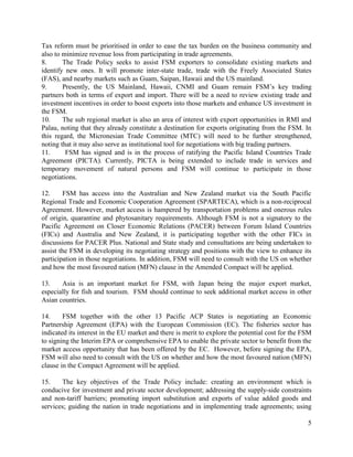 FSM Trade Policy | PDF