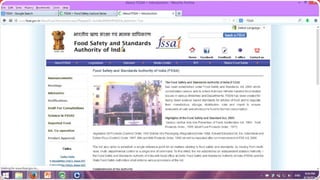 Food Safety and Standards Authority of India | PPT