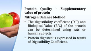 FSN 111-LEC 5 - PROTEIN-CLASSIFICATON, DIGESTION, SOURCES, REQUIREMENTS ...