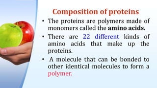 FSN 111-LEC 5 - PROTEIN-CLASSIFICATON, DIGESTION, SOURCES, REQUIREMENTS ...