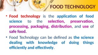 FSN 111-LECTURE 1-FOOD SCIENCE -DEFINITION, SCOPE AND CLASSIFICATION ...