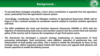 EIAR Food Science and Nutrition Research Directorate Strategy ...