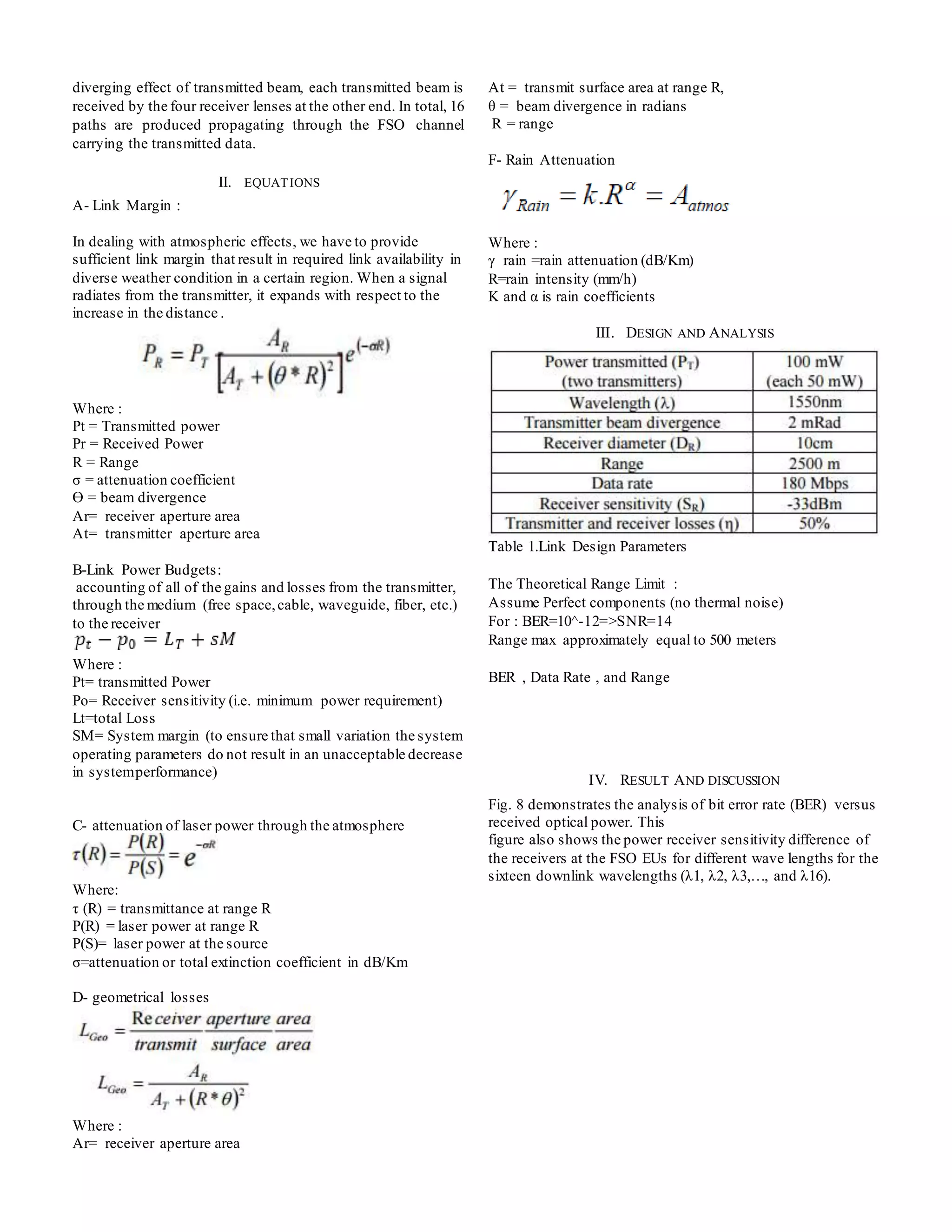 Free Space Optical Communication Fso Ieee Paper Docx Computer Networking Computing