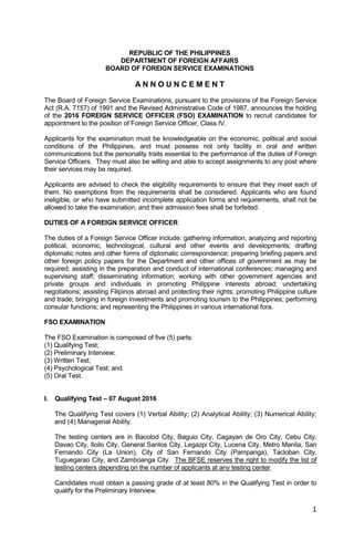 Fso announcement2016 | PDF