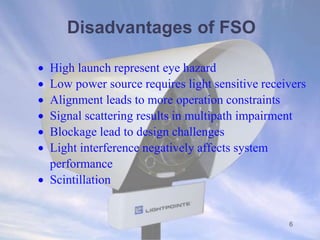Fso free space optic | PPTX