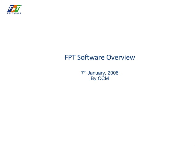 Fsoft Introduction | PPT | Computer Software and Applications | Computing