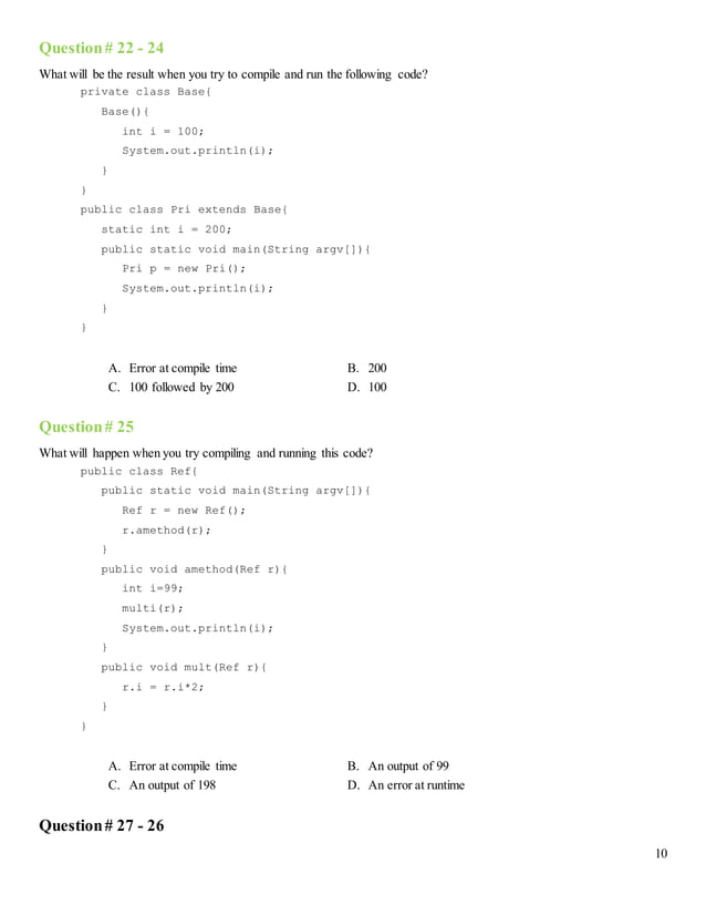 FSOFT - Test Java Exam | DOCX | Programming Languages | Computing