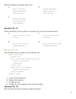 FSOFT - Test Java Exam | DOCX