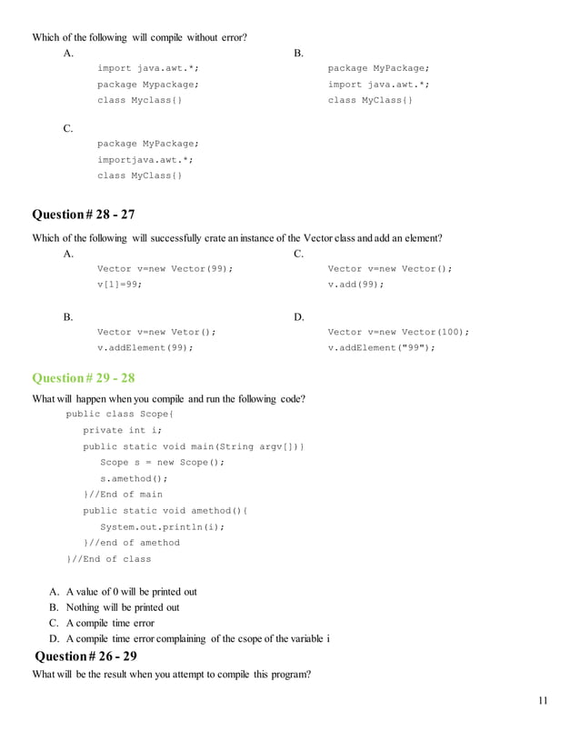 FSOFT - Test Java Exam | DOCX | Programming Languages | Computing