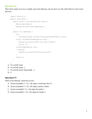 FSOFT - Test Java Exam | DOCX