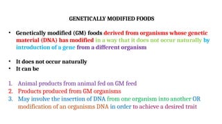 FSO MICRO GM FOODS AND LABELLING for good safety | PPTX
