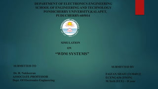 WDM SYSTEMS | PPTX
