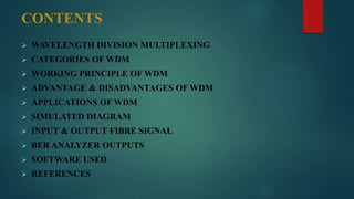 WDM SYSTEMS | PPTX
