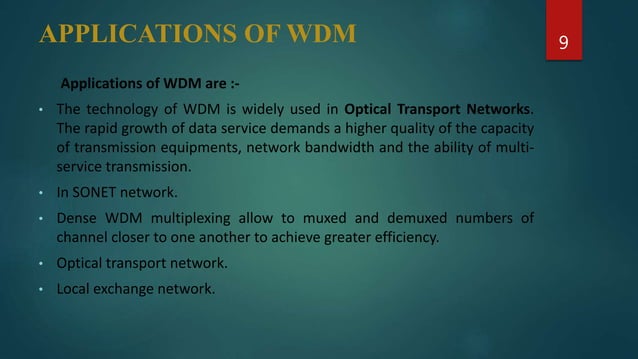 WDM SYSTEMS | PPTX