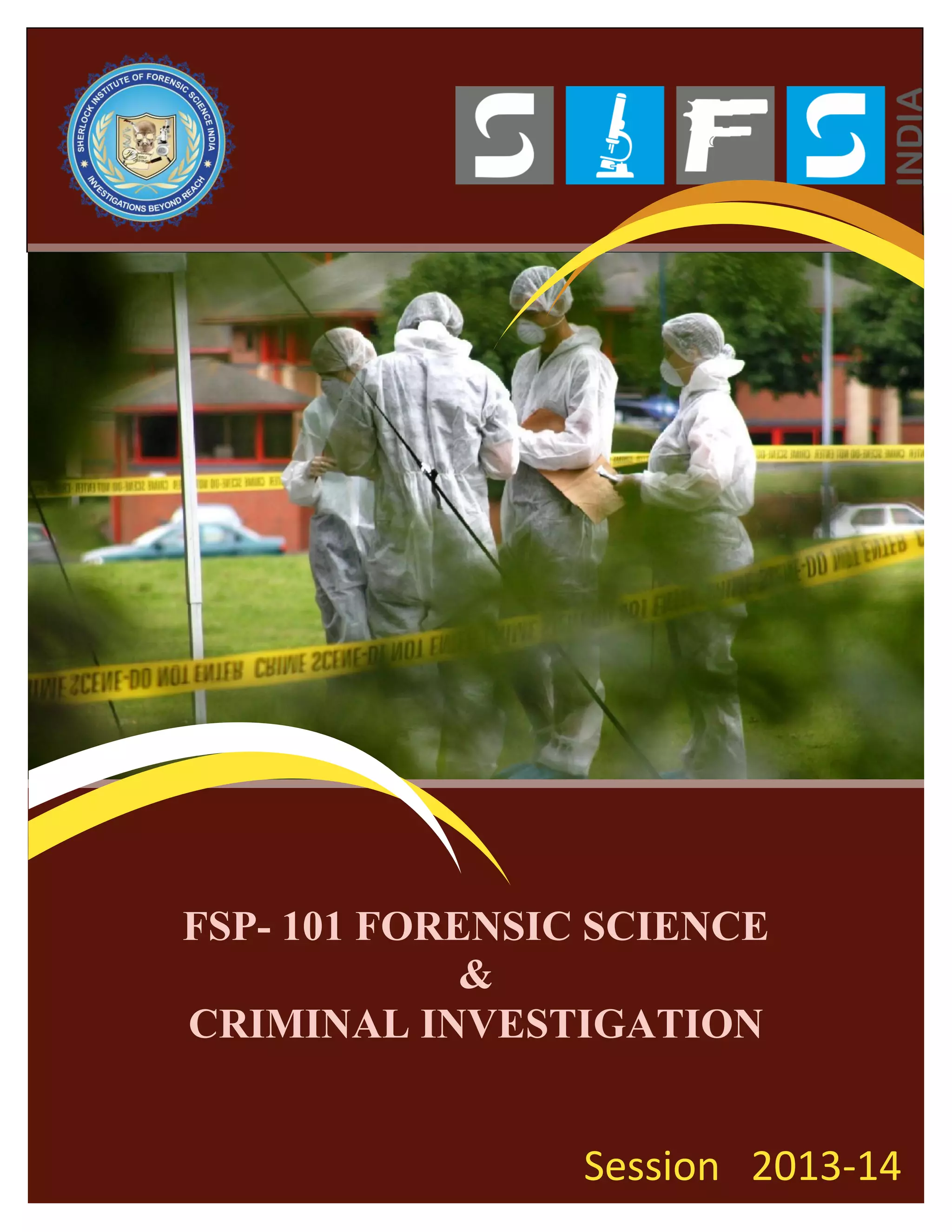 Fsp 101 forensic-science-criminal-investigation | PDF | Crime & Harmful ...