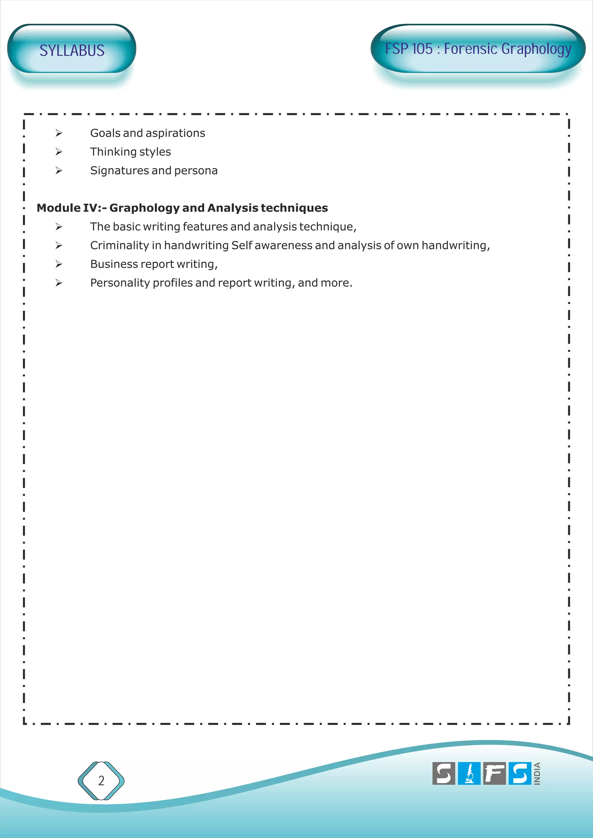 Online Forensic Graphology Training by SIFS India | PDF