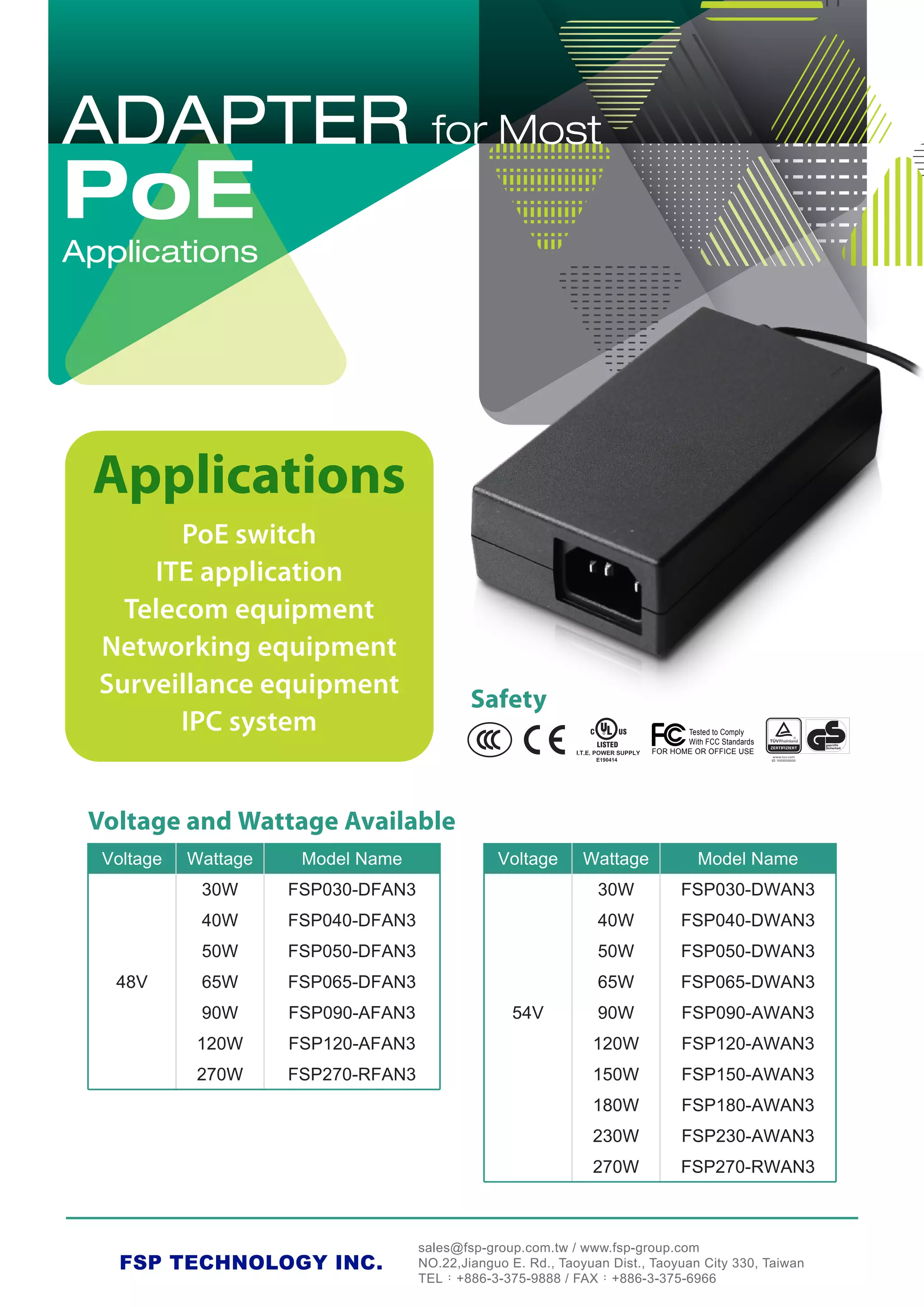FSP Adapter for most PoE Applications | PDF