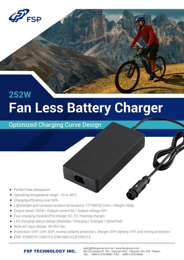 FSP 252W fan less battery charger | PDF