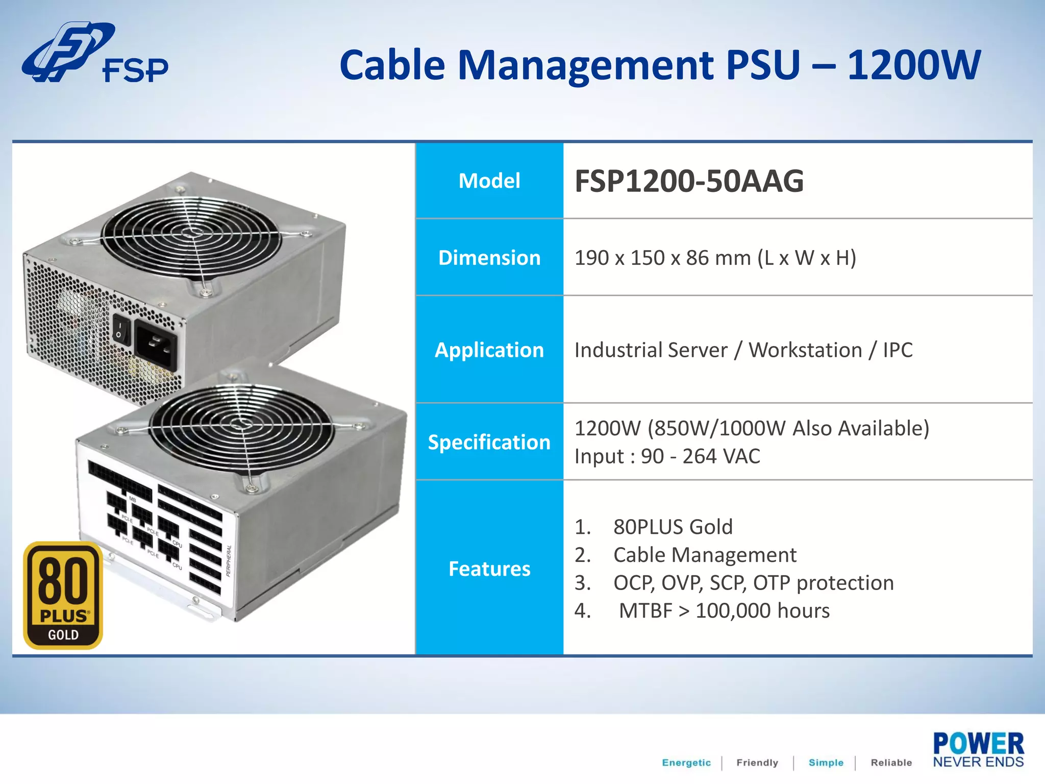FSP Cable Management IPC PSU | PDF