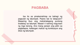 Filipino sa Piling Larang | PPTX